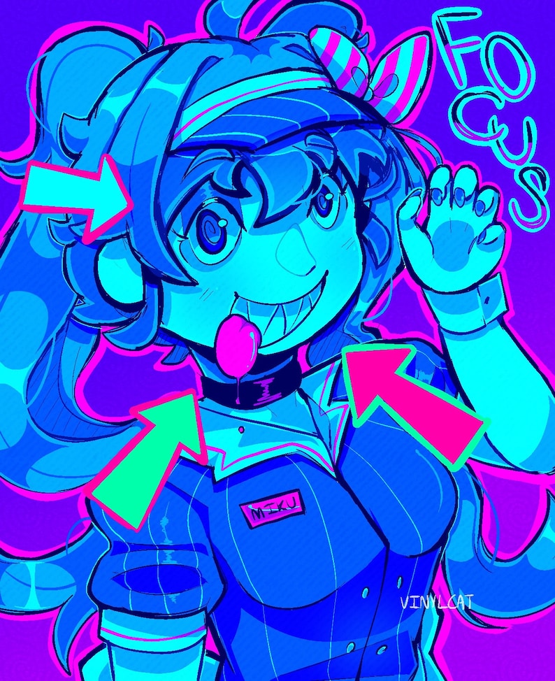 Neon Cell Shaded Furry and Human Digital Art Commissions - Etsy