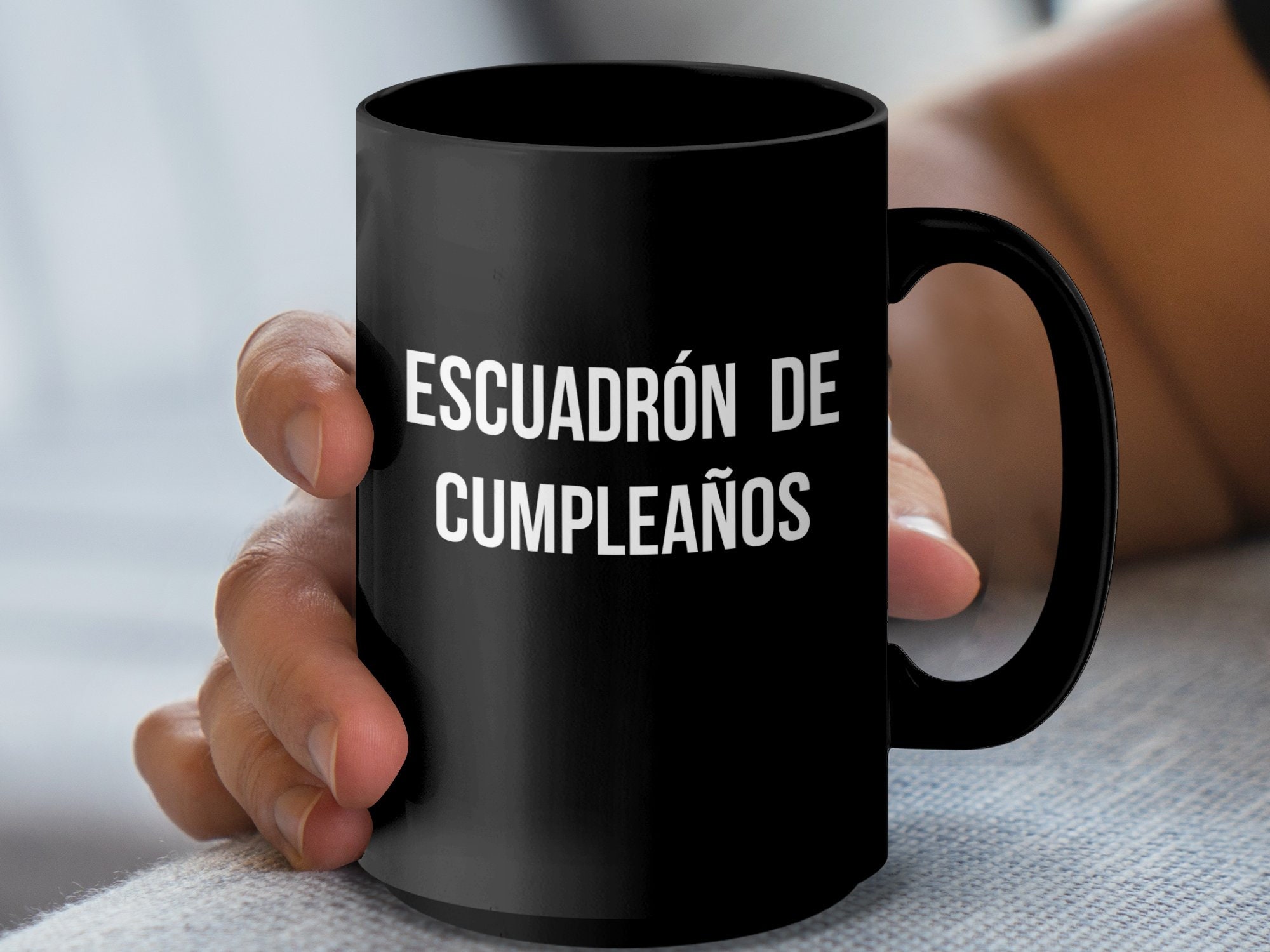 Spanish Birthday Fiesta Mug, Fun Celebration Coffee Cup, Escuadrón De ...