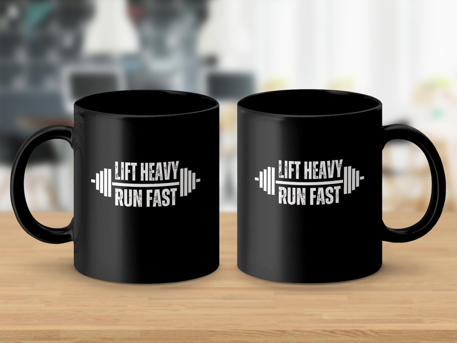 Vintage Gym Workout Design Mug, Weight Lifter Runner Graphic Coffee Cup ...