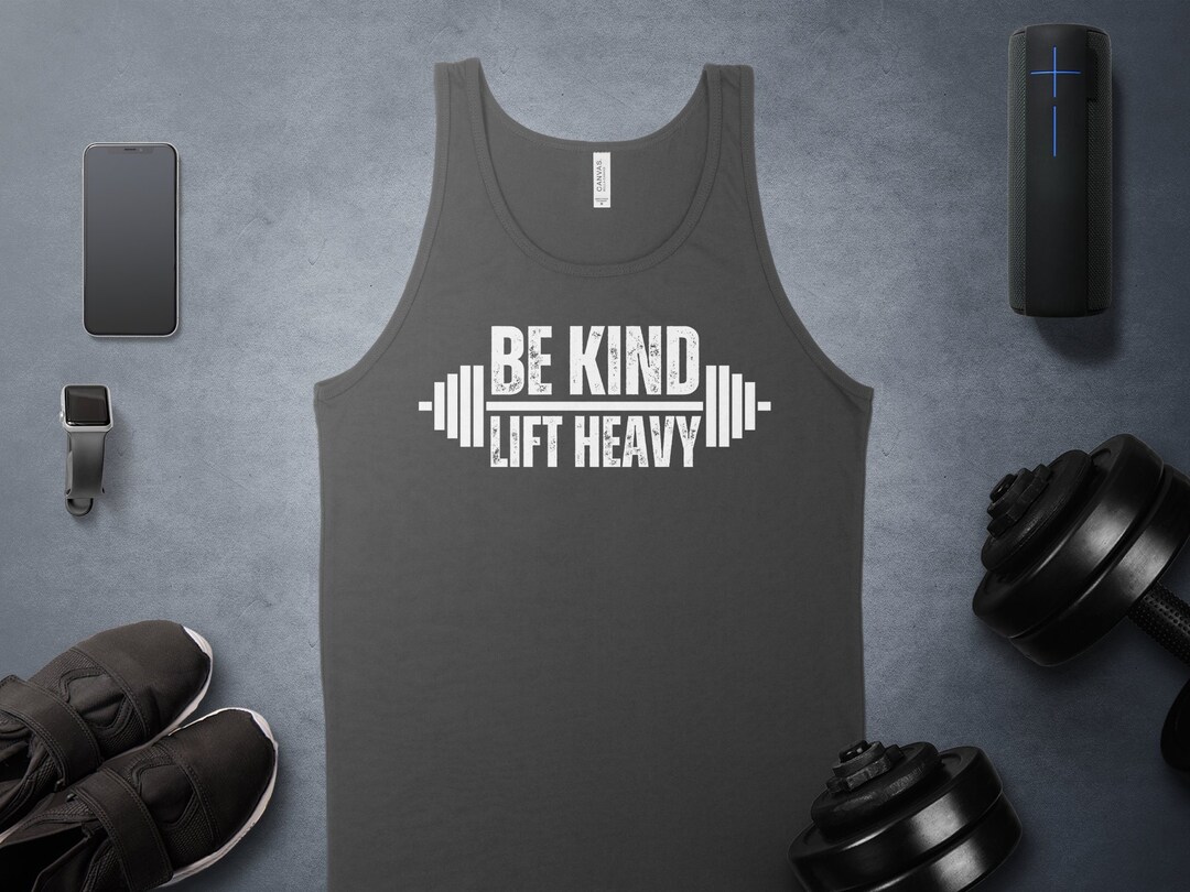 Cute Weightlifter Be Kind Lift Heavy Tank Top, Gym Lover Workout ...