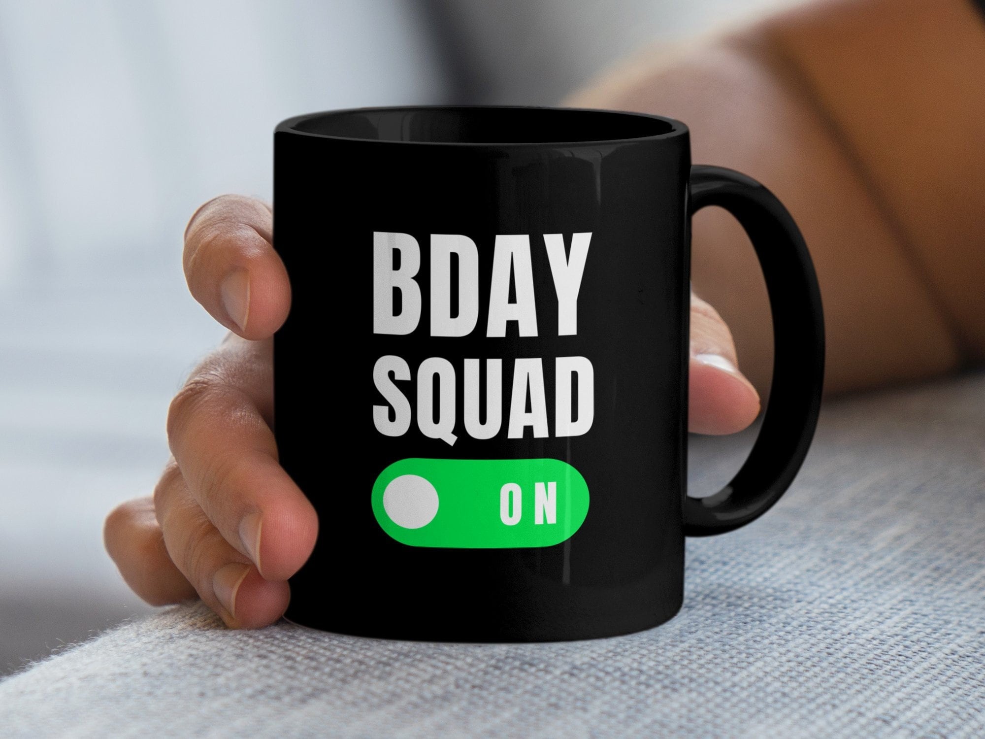 Funny Birthday Squad Party Mug, Humorous Bday Celebration Coffee Cup ...