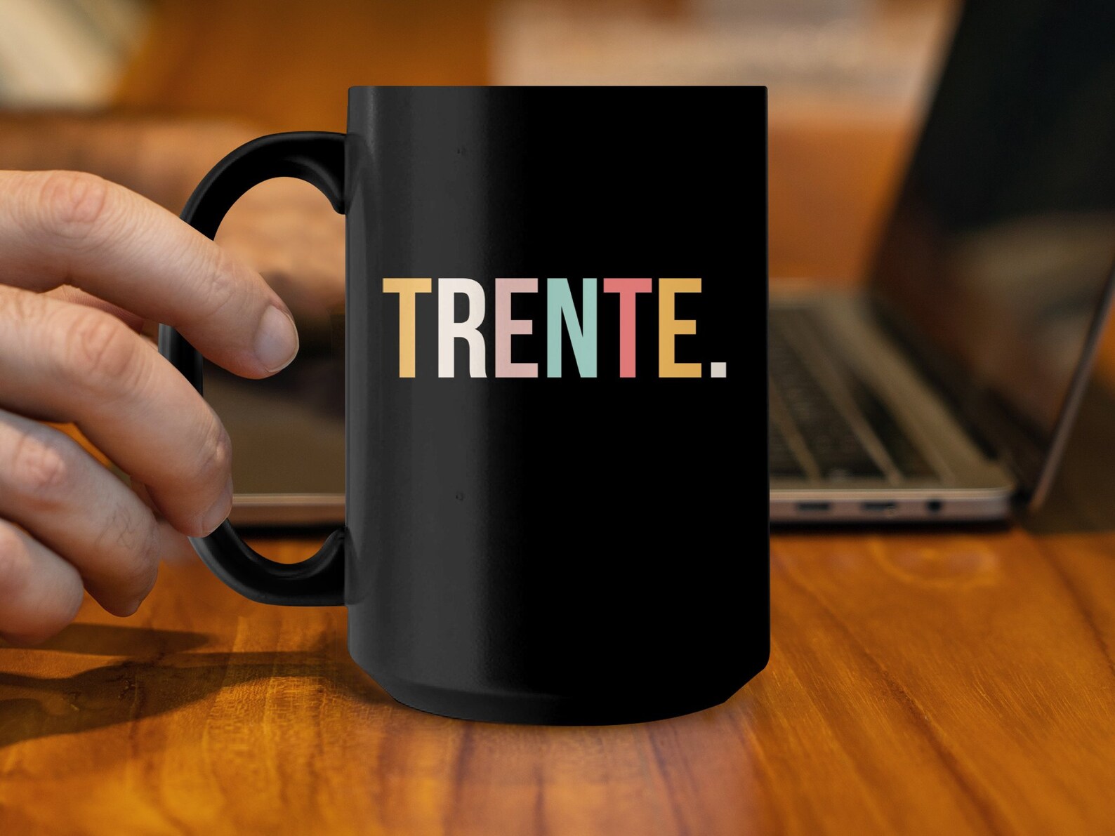 Cute Trente French 30th Birthday Graphic Mug, Parisian Themed Birthday ...