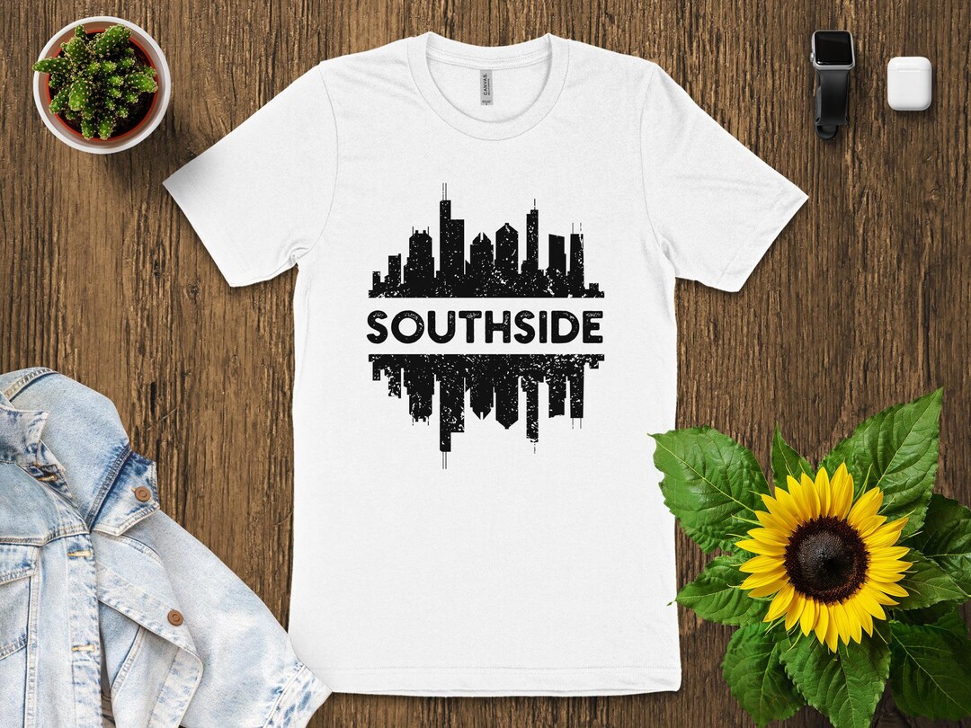 Southside Chicago Skyline T-shirt, Travel Souvenir Tee, Chicago City Vacation Keepsake, Graphic ...