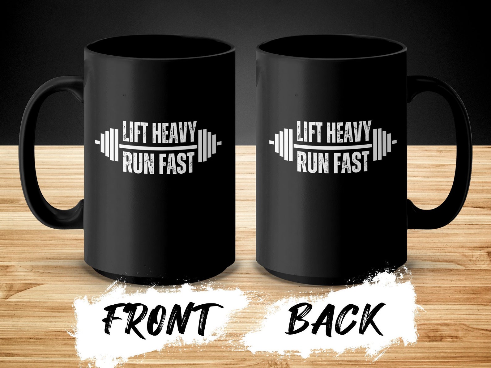 Vintage Gym Workout Design Mug, Weight Lifter Runner Graphic Coffee Cup ...