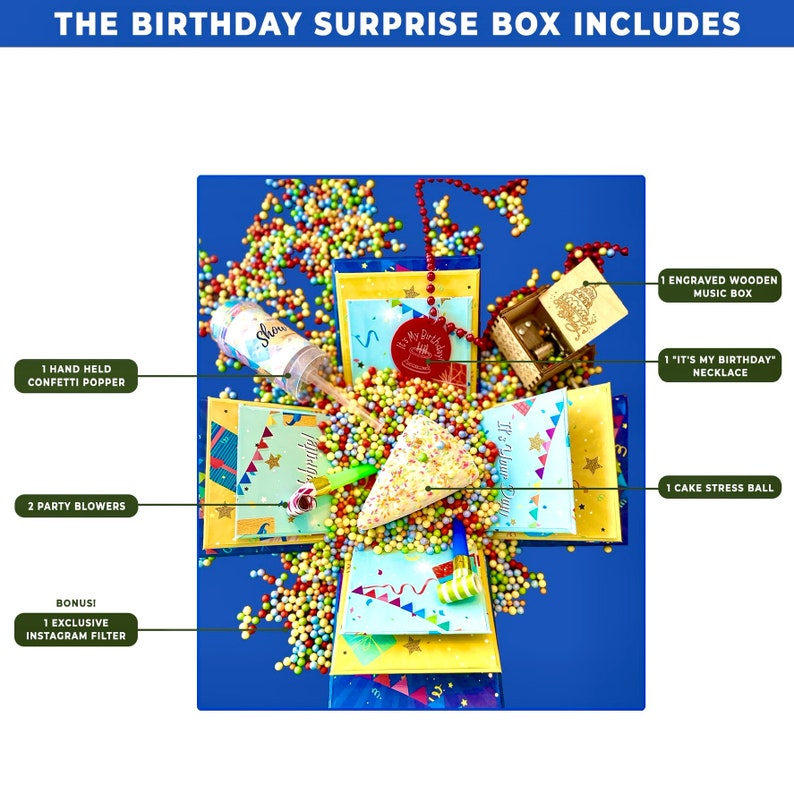 Birthday Surprise Explosion Box - Etsy
