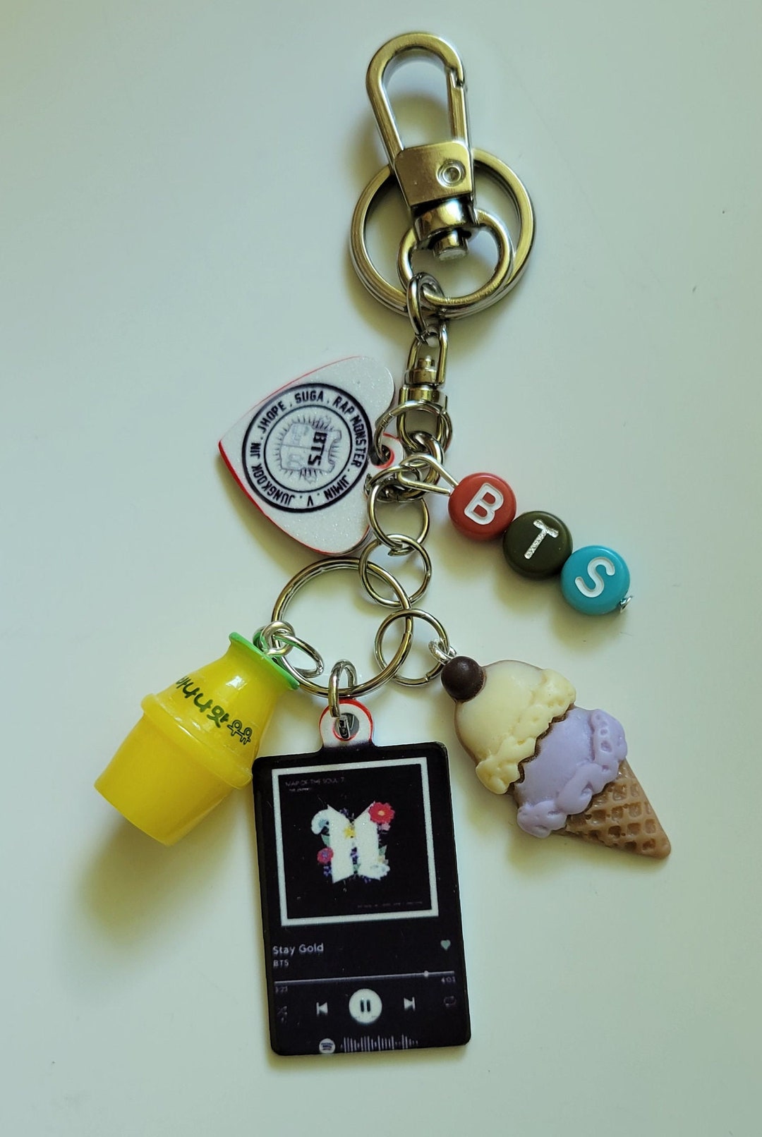 BTS Spotify Song Keychain - Etsy