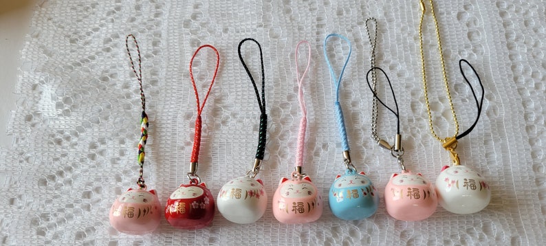 Lucky Cat Phone Charm - Etsy