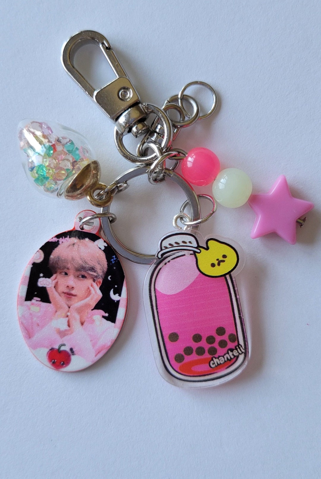 BTS Milk Tea Keychain - Etsy