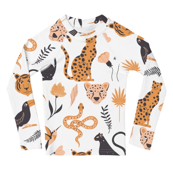 Kids Rash Guard Jungle Animals | Etsy