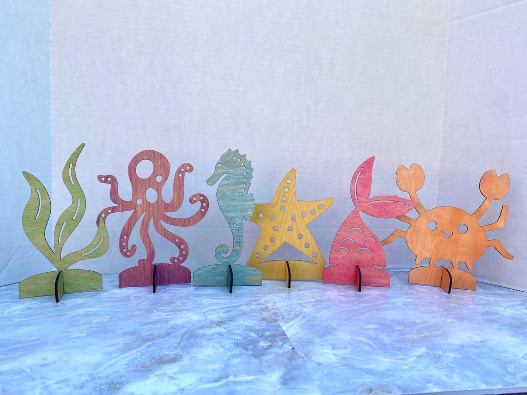 Under the Sea Party Decor - Ocean Theme Table Toppers - Wooden Sea ...