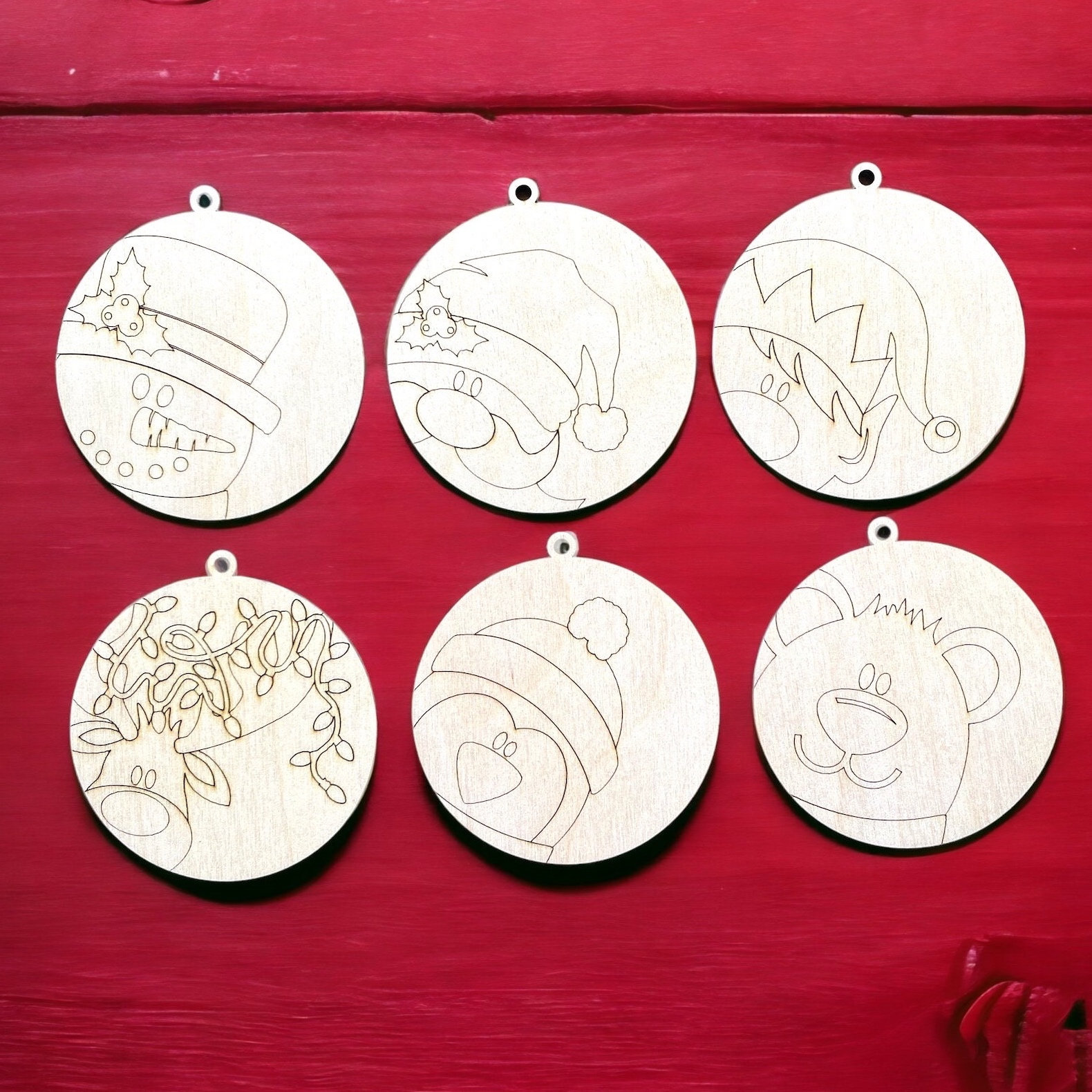 Wood Christmas Ornaments for Kids, DIY Christmas Ornaments, Christmas ...