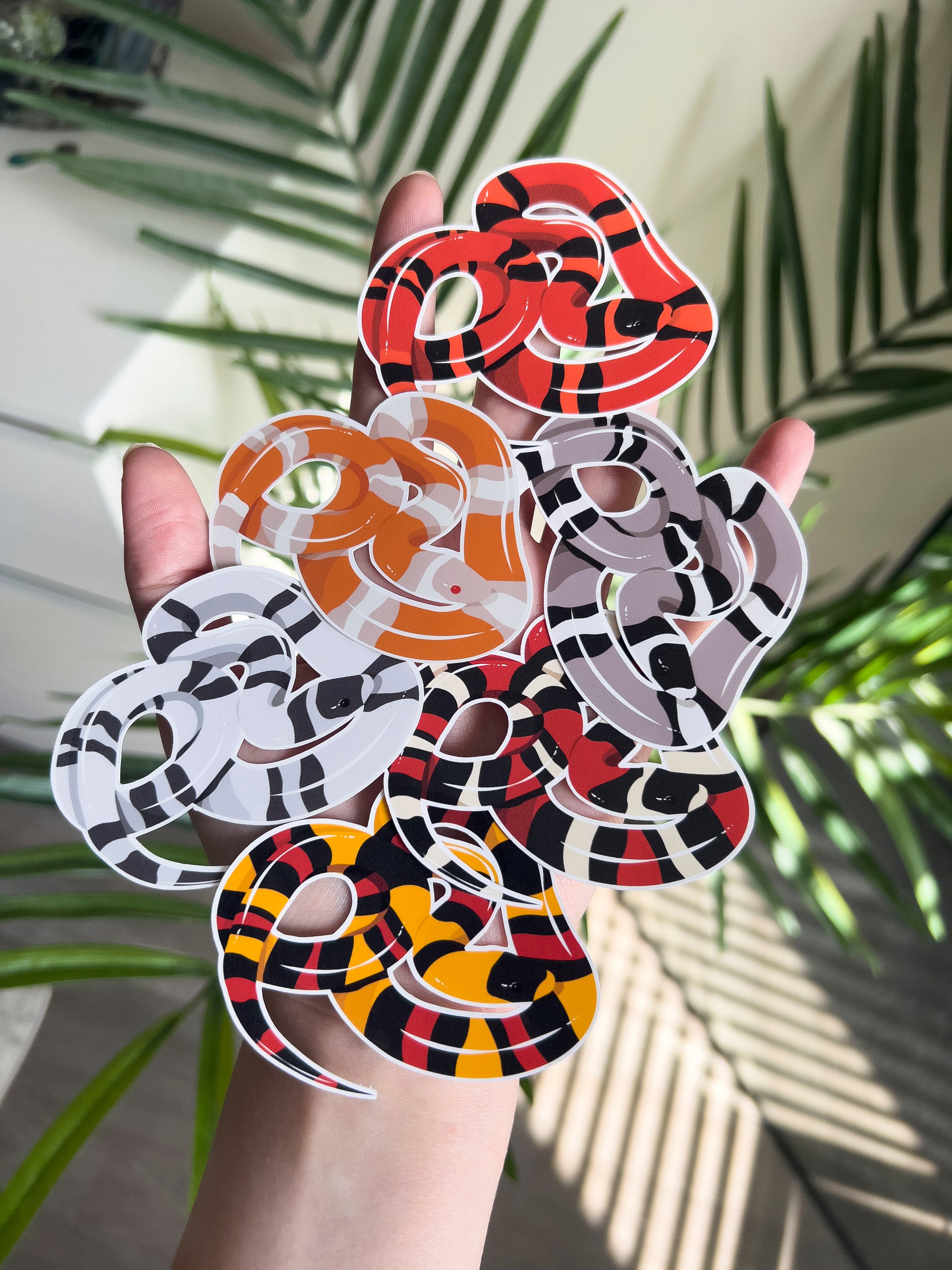 Milk Snake Stickers 6 Morphs Normal Albino Anery - Etsy