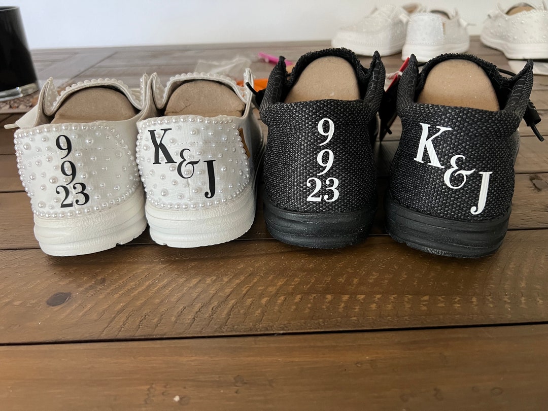 Men's / Wedding Custom Dude Shoes (black Sox) - Perfect Gift for Him ...