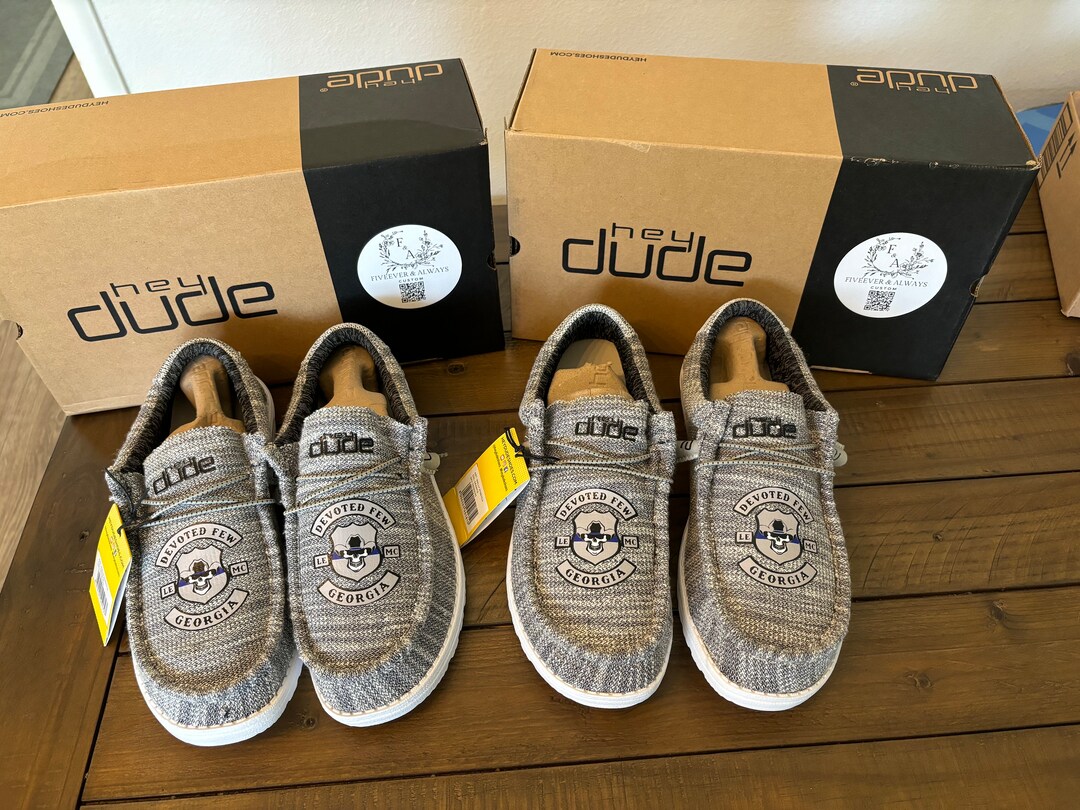 Custom Devoted Few Logo Dude Shoes - Perfect Gift for Him, Groom Gift ...