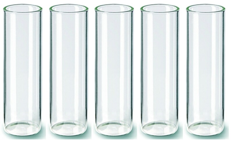 Flat Bottom Glass Test Tubes Set of 5 Decoration Glassware - Etsy