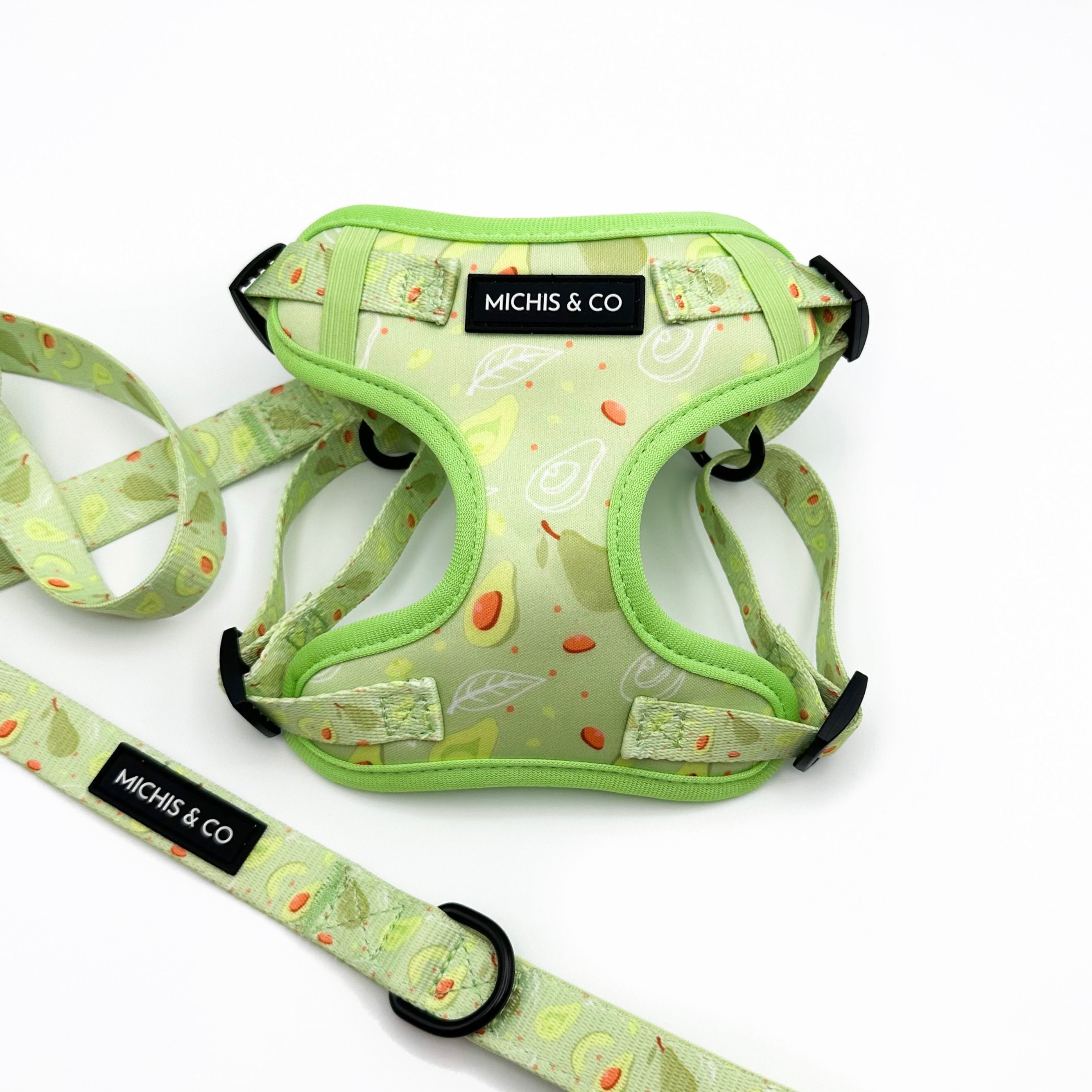 Avocado Dog Harness, Leash and Poop Bag Set, Small Dog Harness, 3-piece ...