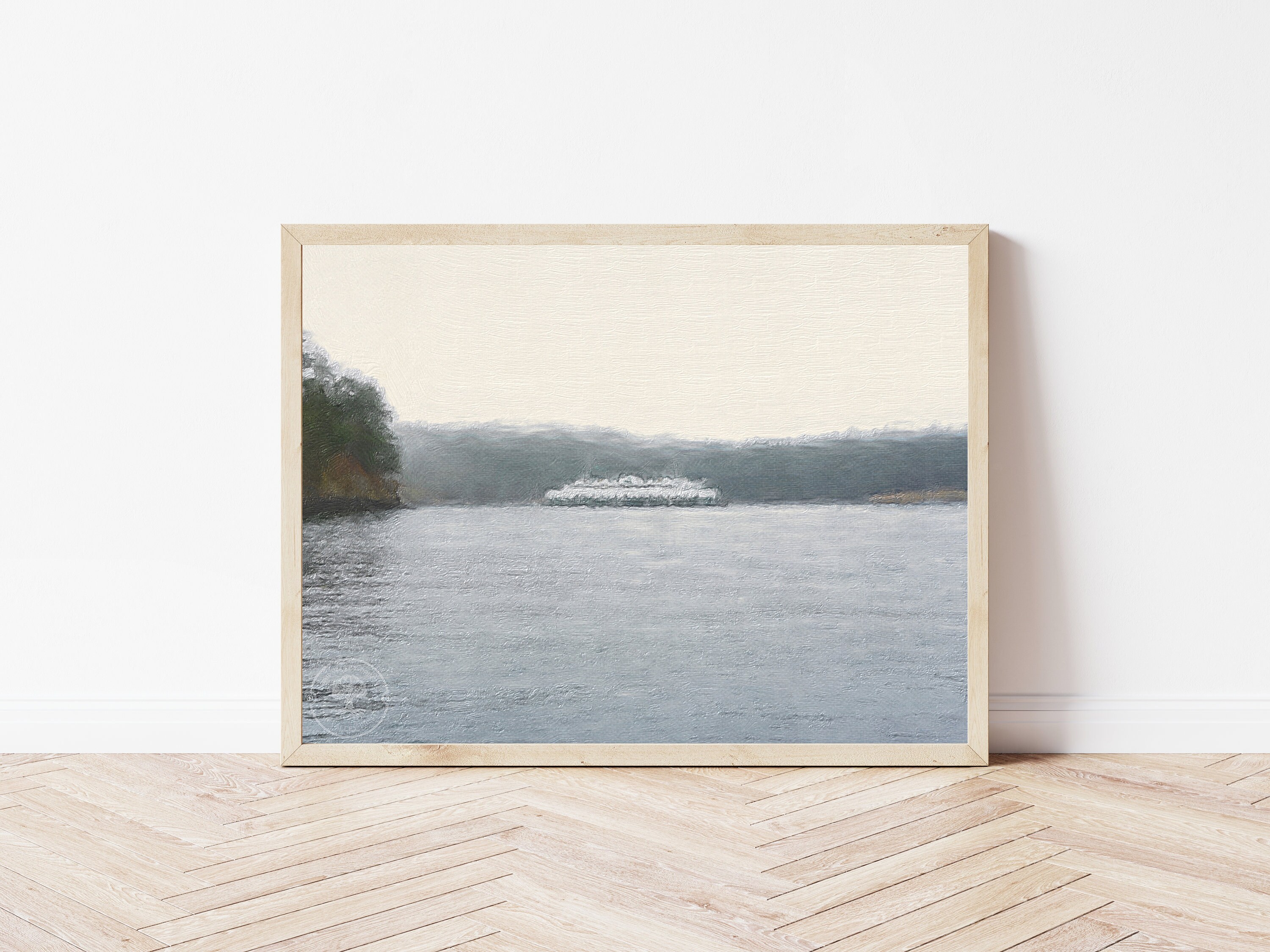 San Juan Islands Ferry Art Print: Salish Sea, Washington (digital ...