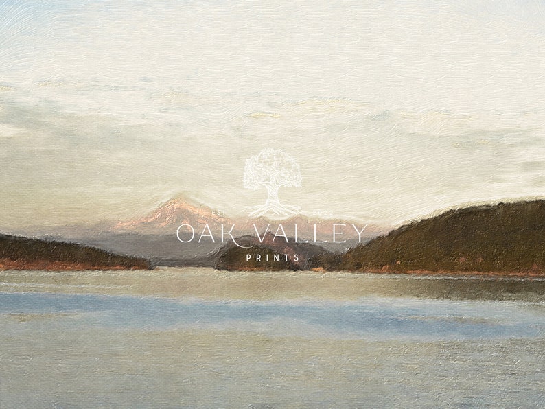Mount Baker Art Print: San Juan Island Coastal Landscape (digital ...