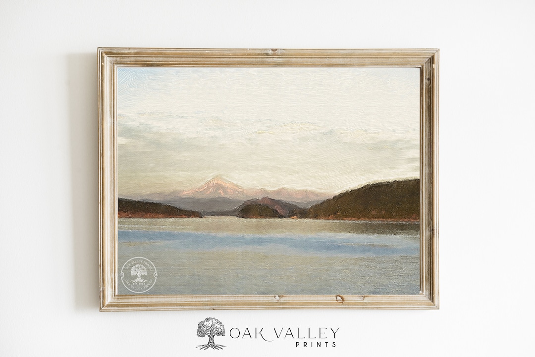 Mount Baker Art Print: San Juan Island Coastal Landscape (digital ...