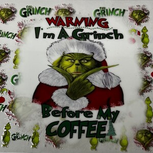 Grinch UV DTF Wrap for 16oz Libby Cups - Etsy