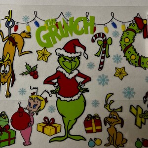 Grinch UV DTF Wrap for 16oz Libby Cups - Etsy