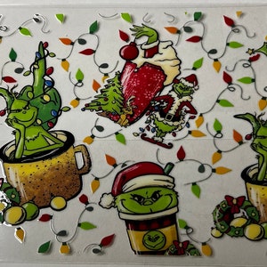 Grinch UV DTF Wrap for 16oz Libby Cups - Etsy