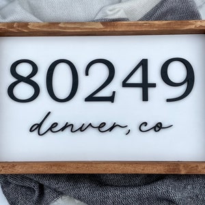 Custom City State Sign Zip Code Sign Address Sign City - Etsy