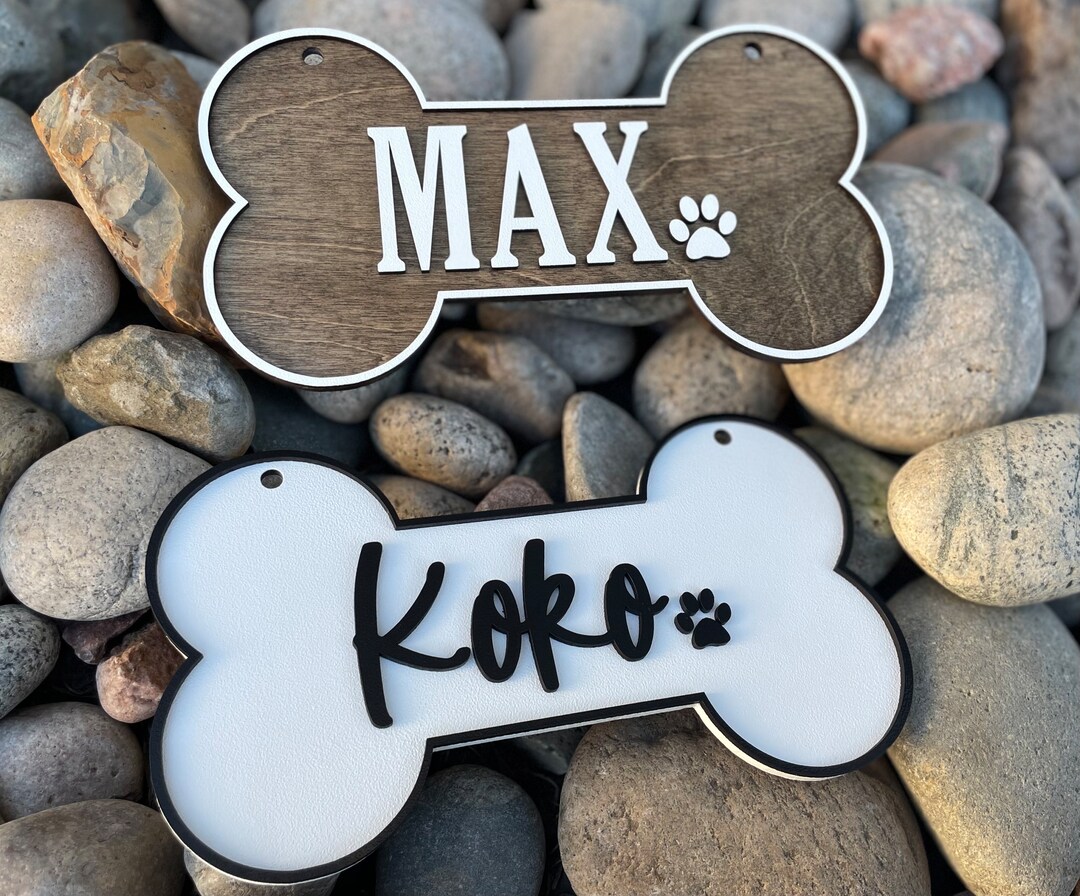 Custom Crate Sign - Dog Name Sign - Dog Decor - Kennel Sign - Leash ...