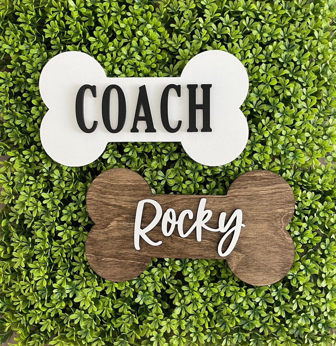 Custom Dog Name Sign - Dog Decor - Kennel Sign- Modern Dog Decor - Boho ...