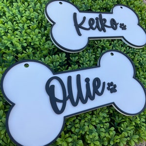 Custom Crate Sign - Dog Name Sign - Dog Decor - Kennel Sign - Leash ...