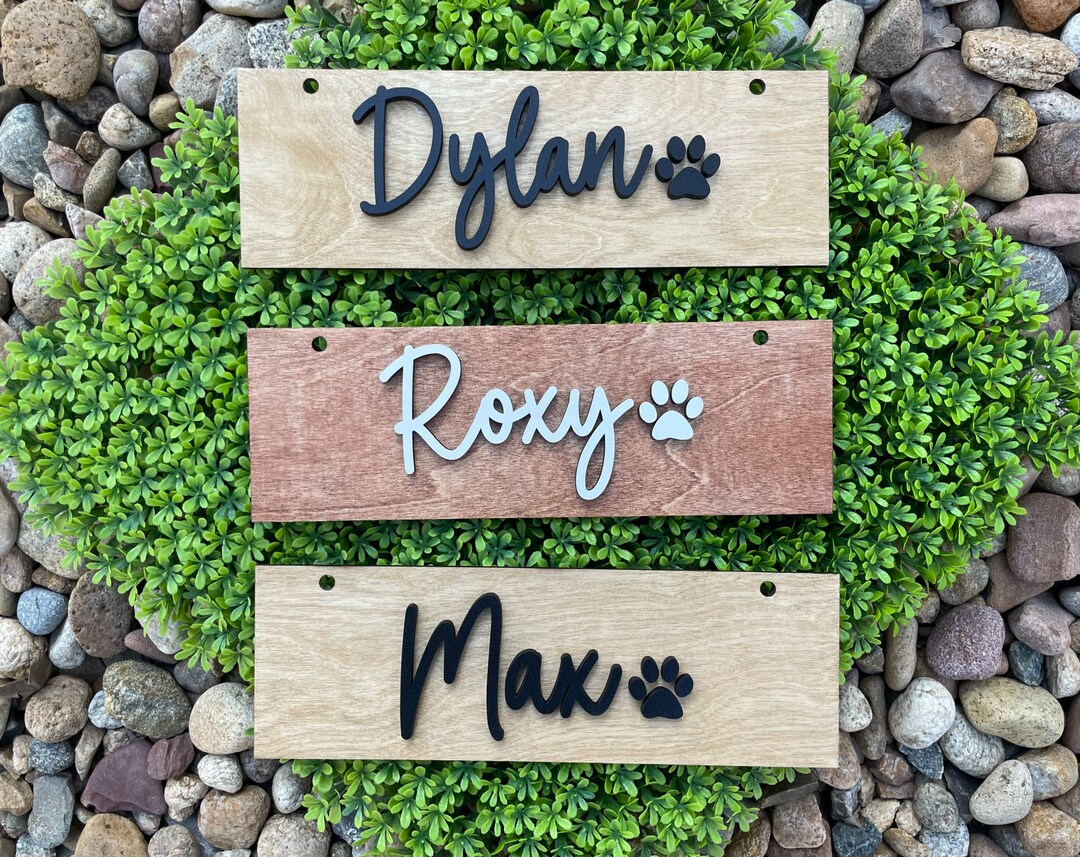 Custom Crate Sign Dog Name Sign Dog Decor Kennel Sign Leash Dog Tag ...
