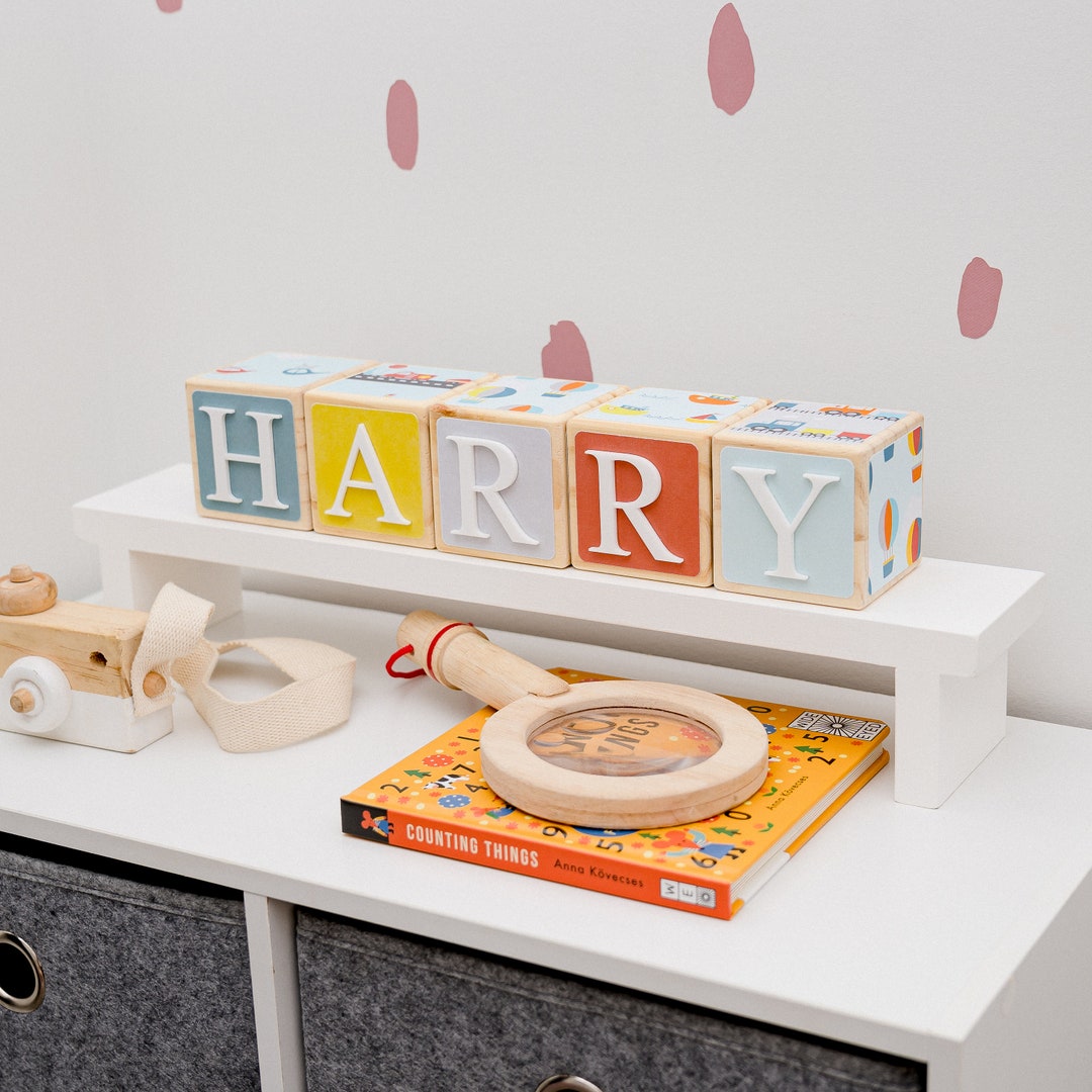 Personalised Wooden Name Blocks / Custom Name Blocks / - Etsy