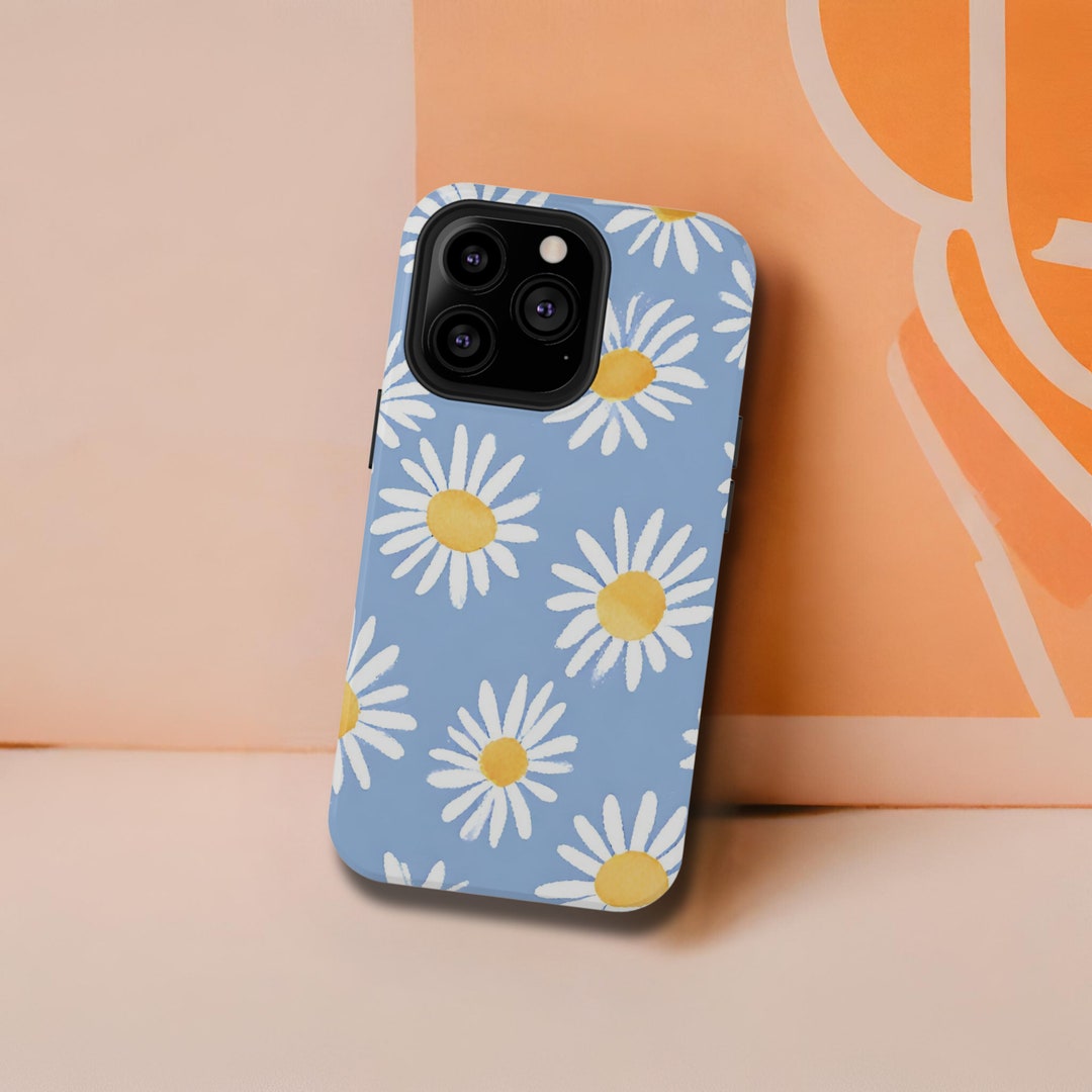 Baby Blue Phone Case | White and Yellow Daisy | iPhone Case - Etsy