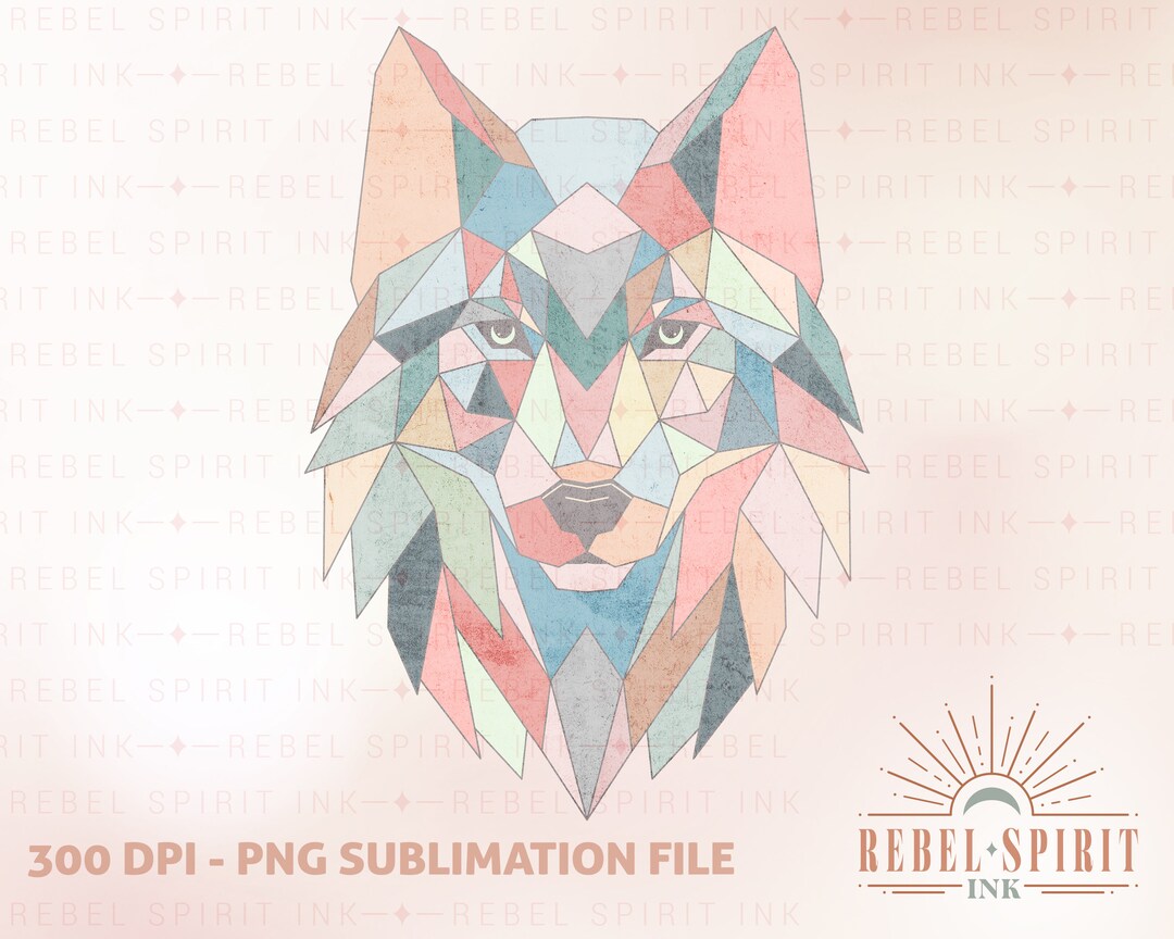 Boho Wolf , Wolf PNG, Geometric PNG, Abstract Png, Boho Design Png ...