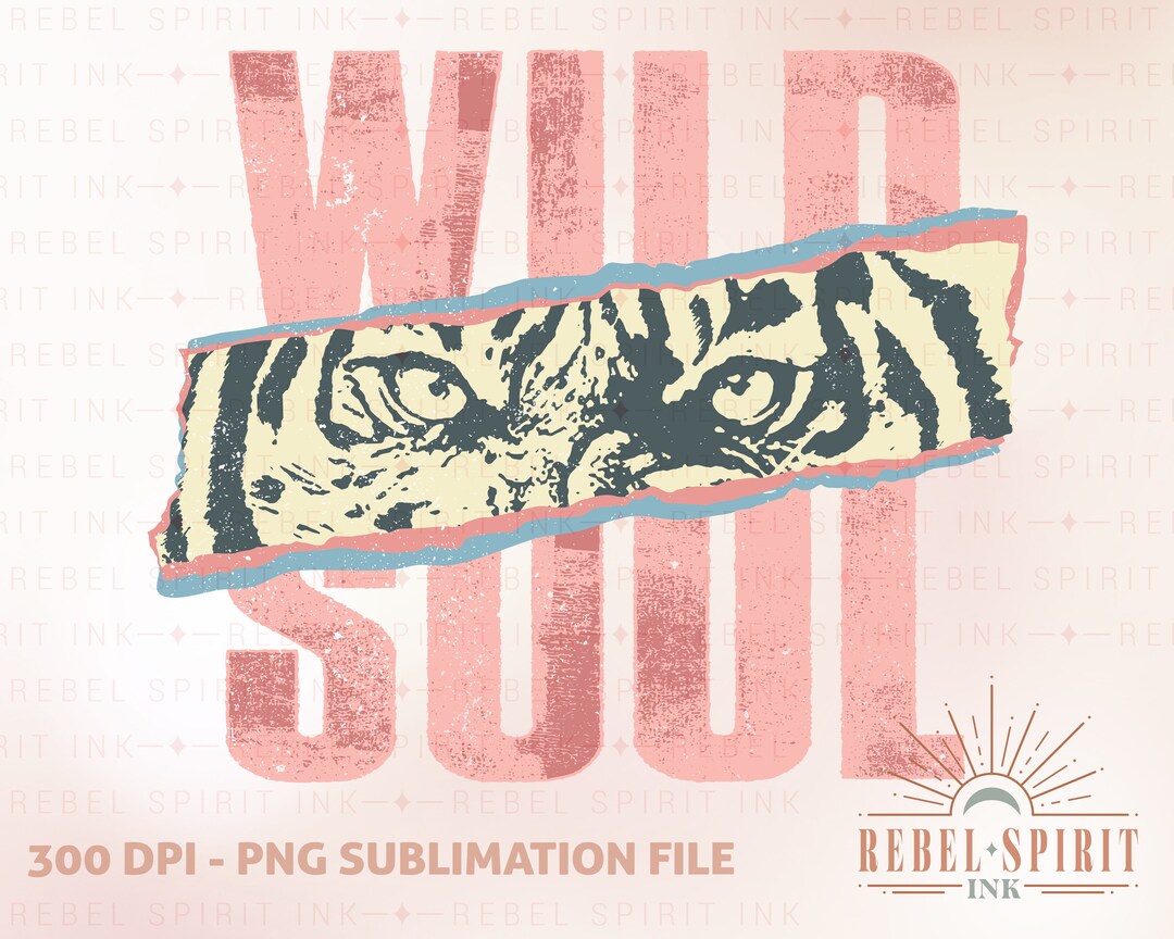 Wild Soul PNG, Tiger Png, Boho Designs, Hippie PNG, Hippie Soul, Boho ...