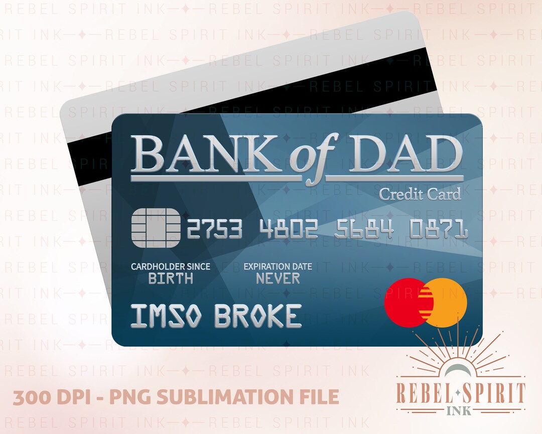 Bank of Dad , Fathers Day PNG, Fathers Day Gift, Gift for Dad, Best Dad ...