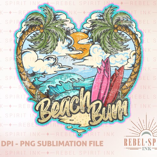 Smiley Beach Bum Summer Design Sublimation PNG - Etsy