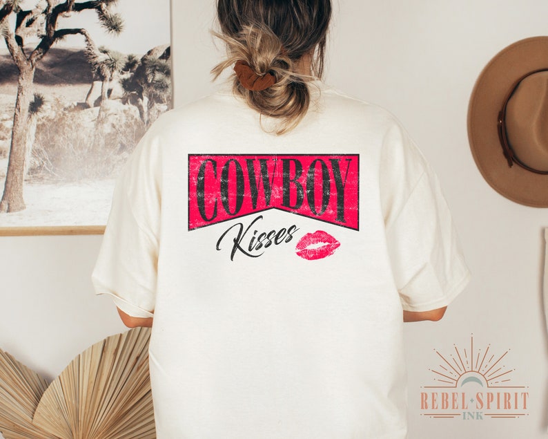 Cowboy Kisses Png Cowboy Valentine Png Western Valentine - Etsy