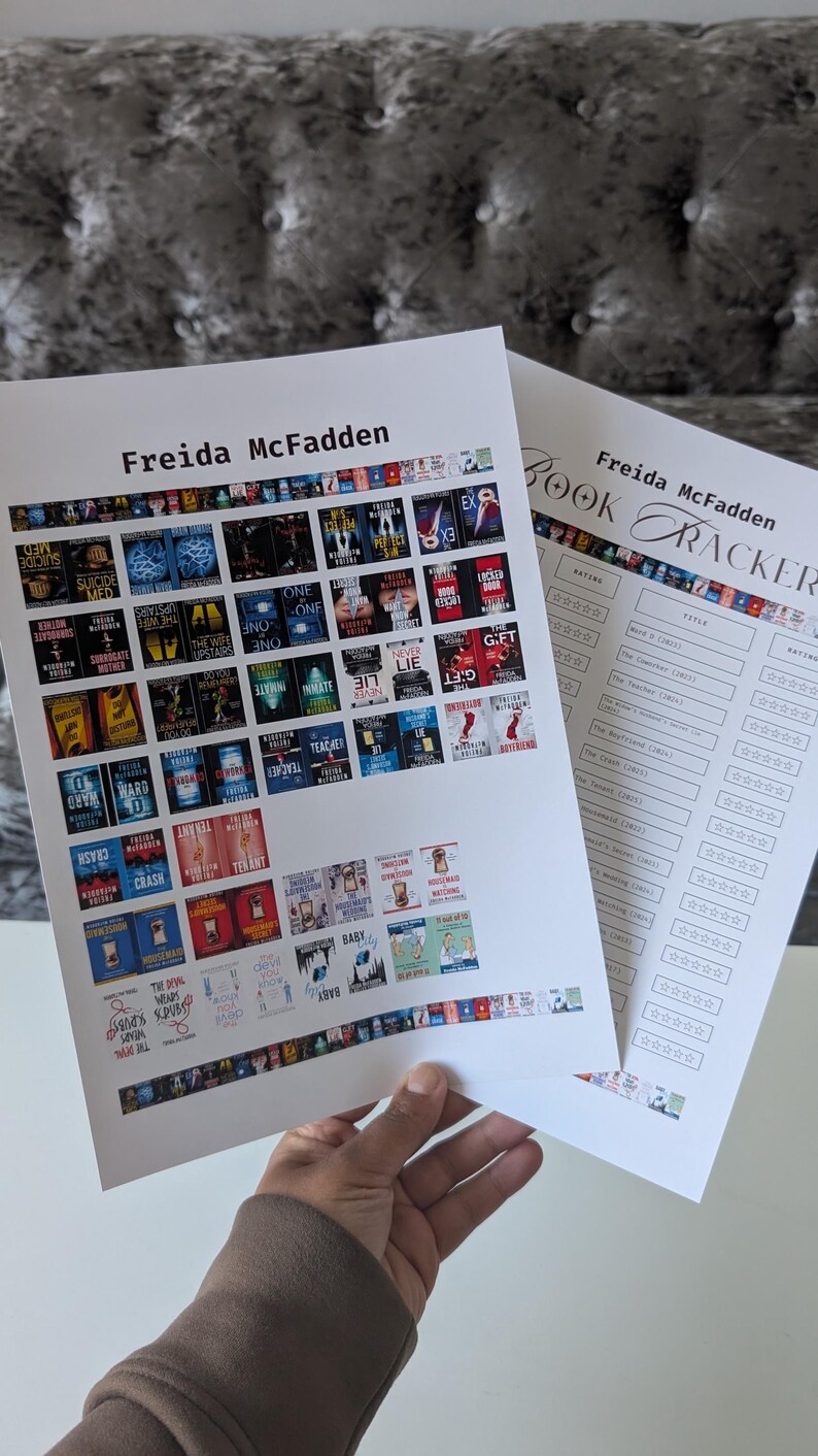 Freida Mcfadden Mini Book Covers 2026 | 33 Printable Miniature Books ...