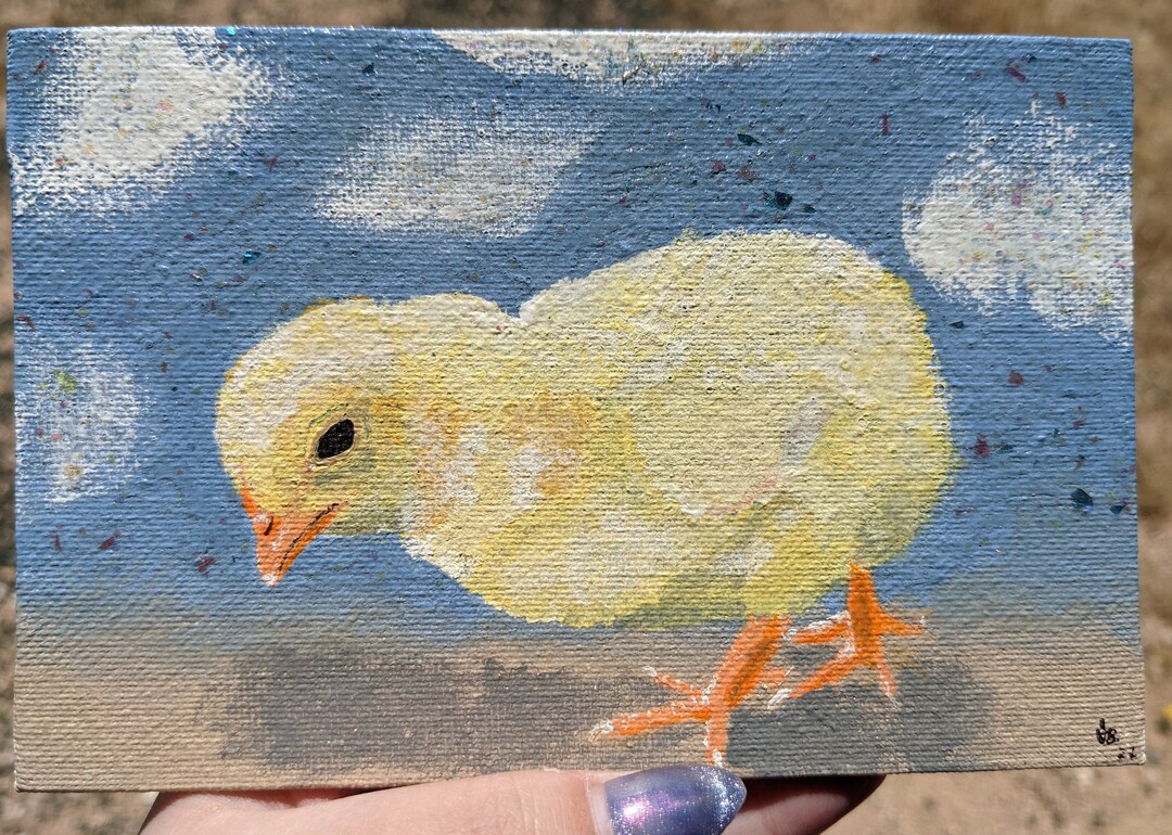 4 X 6 Inch Realistic Chick Canvas - Etsy