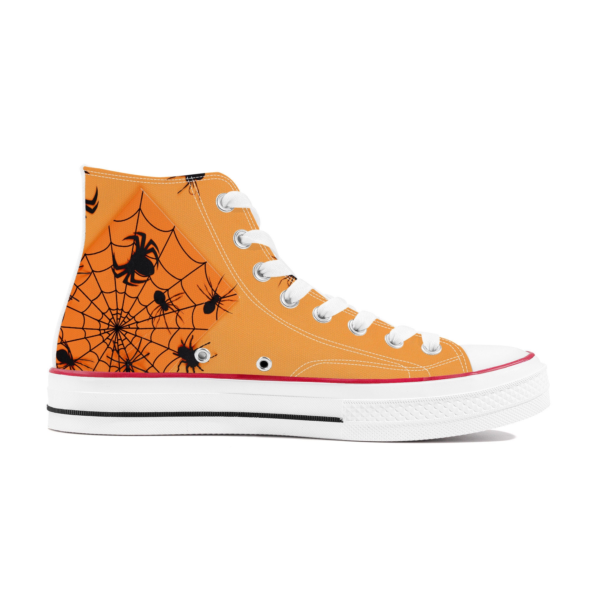 Converse Style High Top Sneakers / Spiders / Halloween / Custom Made ...