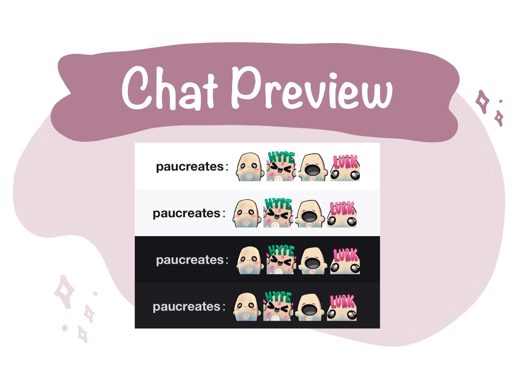 Air Sprite Emote Pack Lurk, Cute, Shocked & Hype Streamer Chat Emotes ...