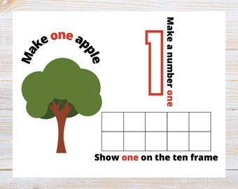 Ten Frame Playdough Mats - Etsy