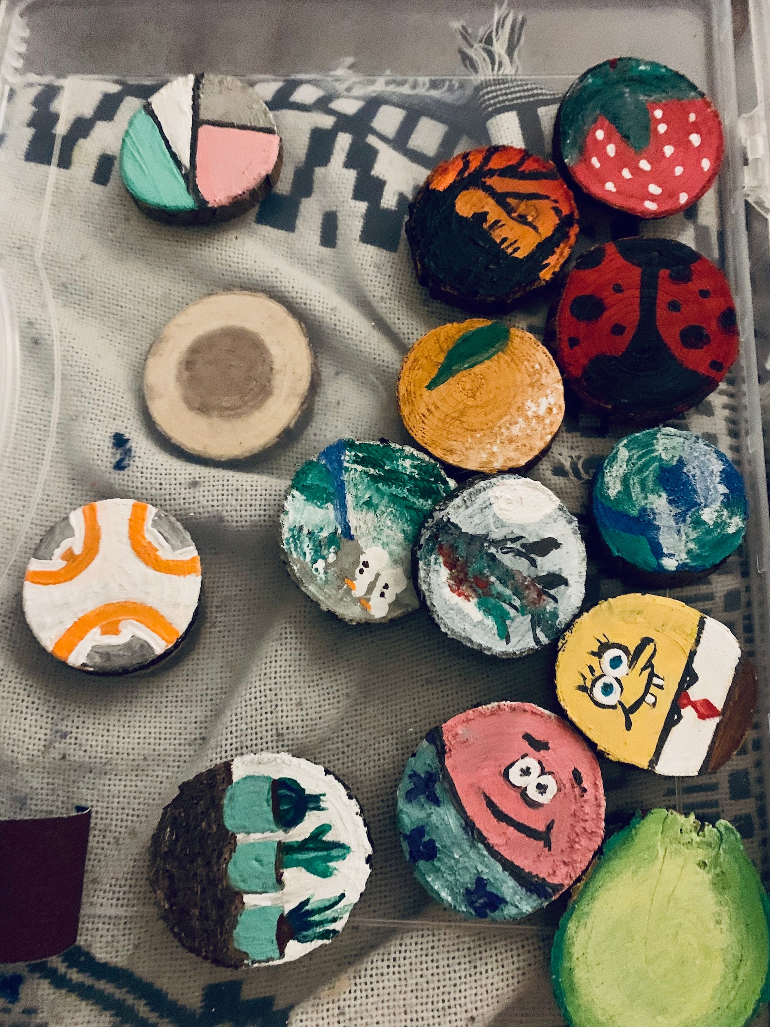 Hand-painted Wooden Coasters - Etsy