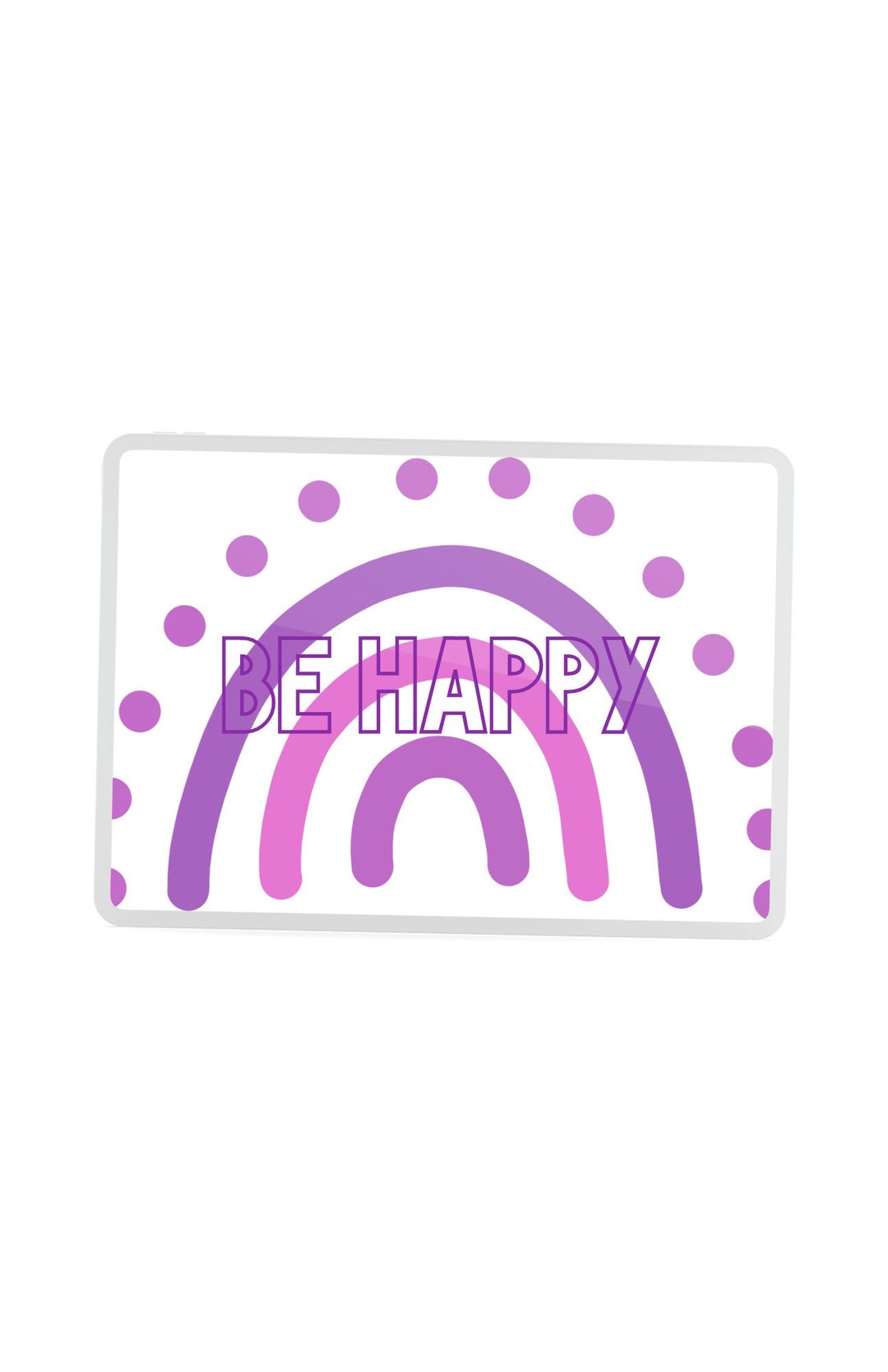 Purple Rainbow Be Happy PNG - Etsy