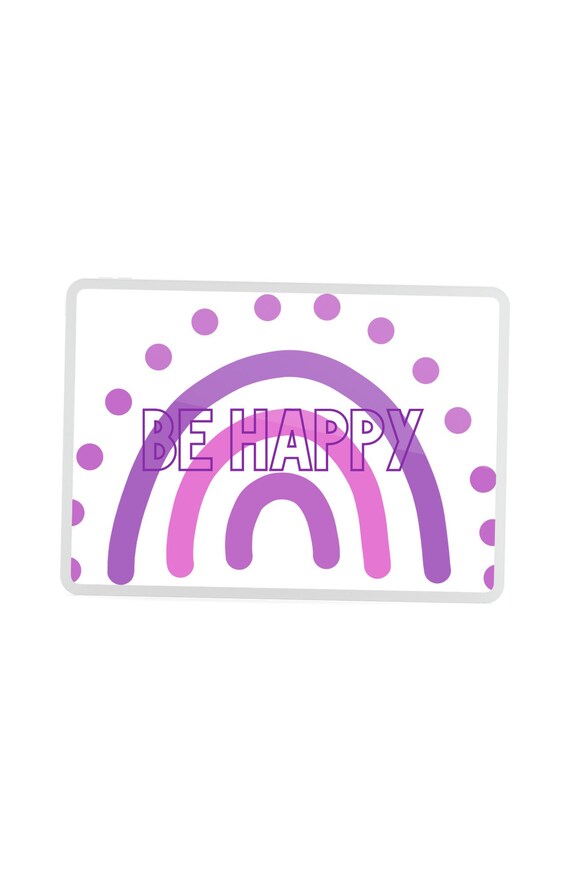 Purple Rainbow Be Happy PNG - Etsy