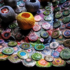 Recycle Paper Quilling Plate,paper Quilling,square Plate Decor,paper ...