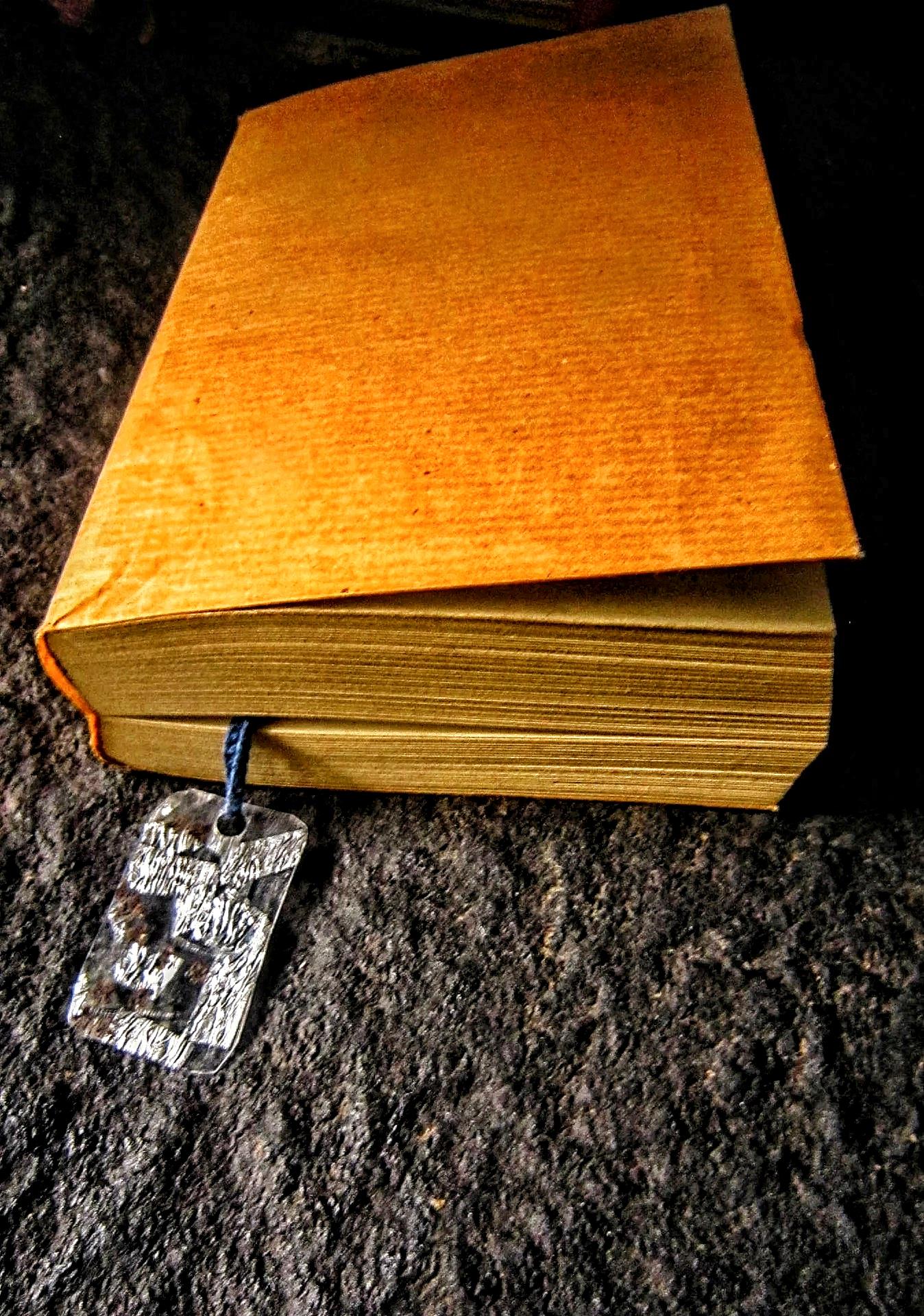 Recycled Pulp Paper Bookmark: Blue Texture, Dry Flower Pendant - Etsy