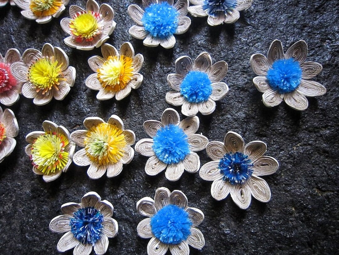 Quilling Flowers,recycle Paper,flower Ornament,paper Flowery,recycle ...