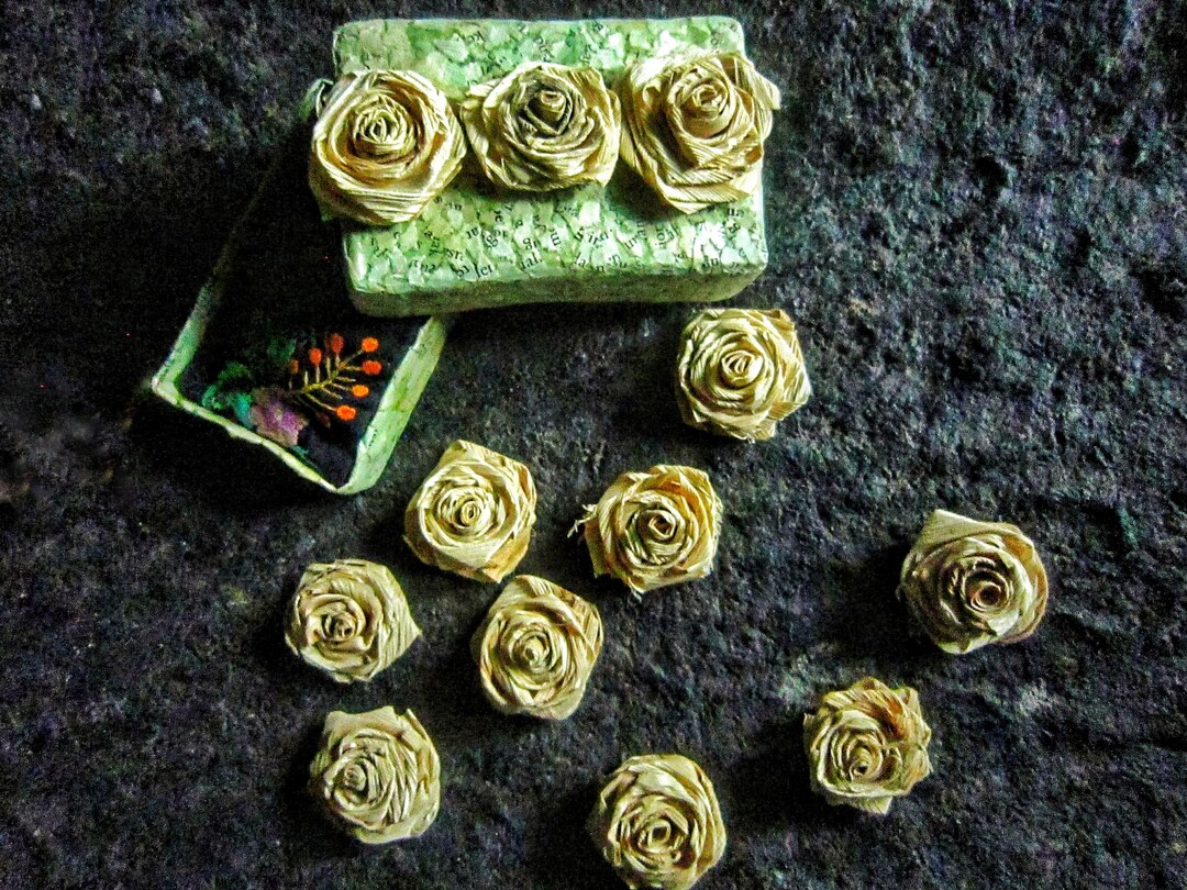 Corn Husk Rose Flower,natural Roses,sustainable Ornament,natural Party ...